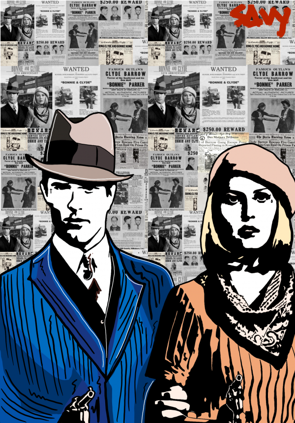 Bonnie and Clyde - Art by Tim Savy